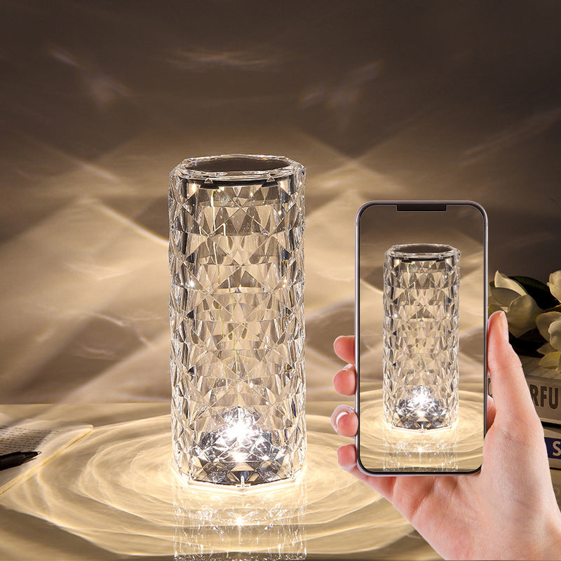 Urban™ Crystal Luminator: Enchanting LED Crystal Lamp with Rose Light ...